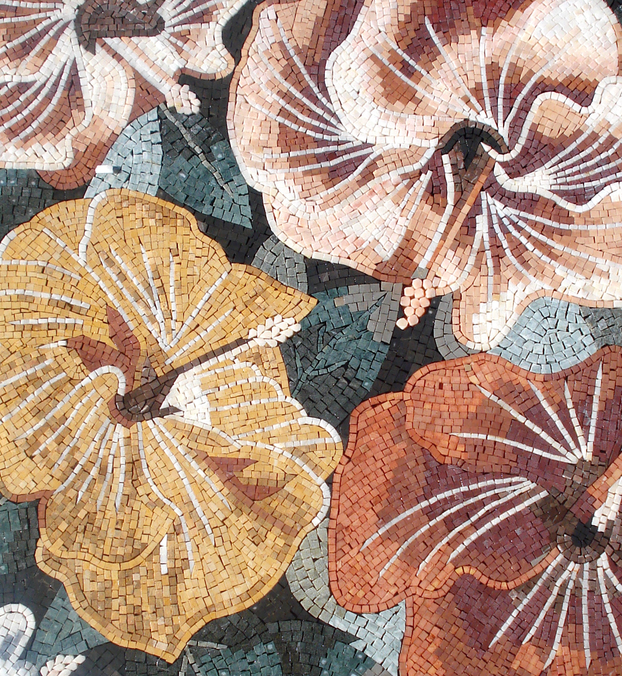 Handcrafted Flower Marble Mosaic Rug Carpet Flooring Art Tile - Etsy