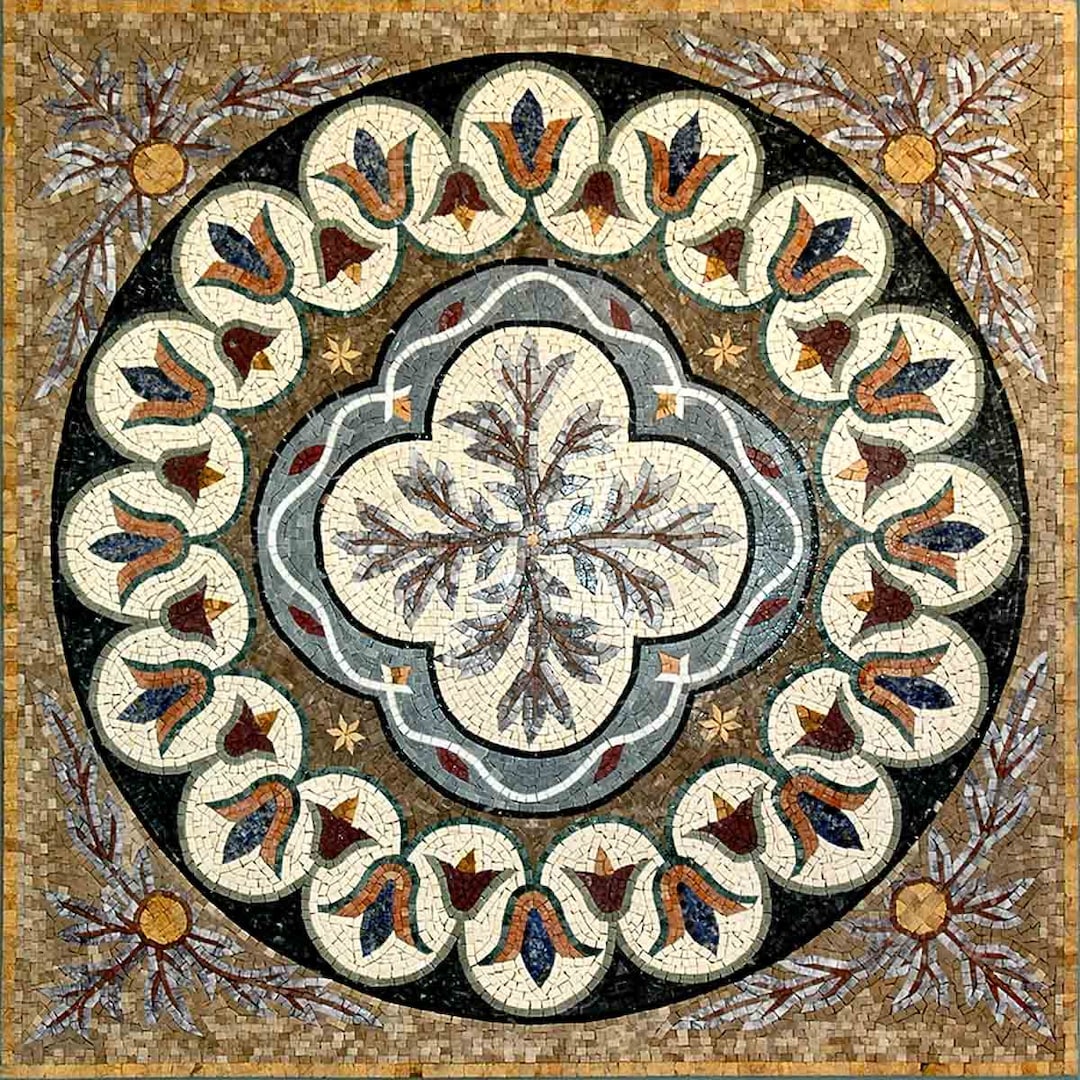 40 Handmade Marble Mosaic Square Floor Interior Home - Etsy