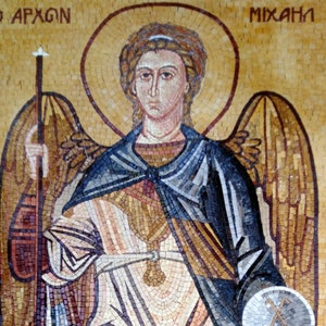 Handmade Virgin Mary and Angel Mosaic Mural: Religious Artwork - Etsy