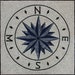 36” Nautical Compass Rose Mosaic Tile: Indoor/outdoor Floor Art - Etsy