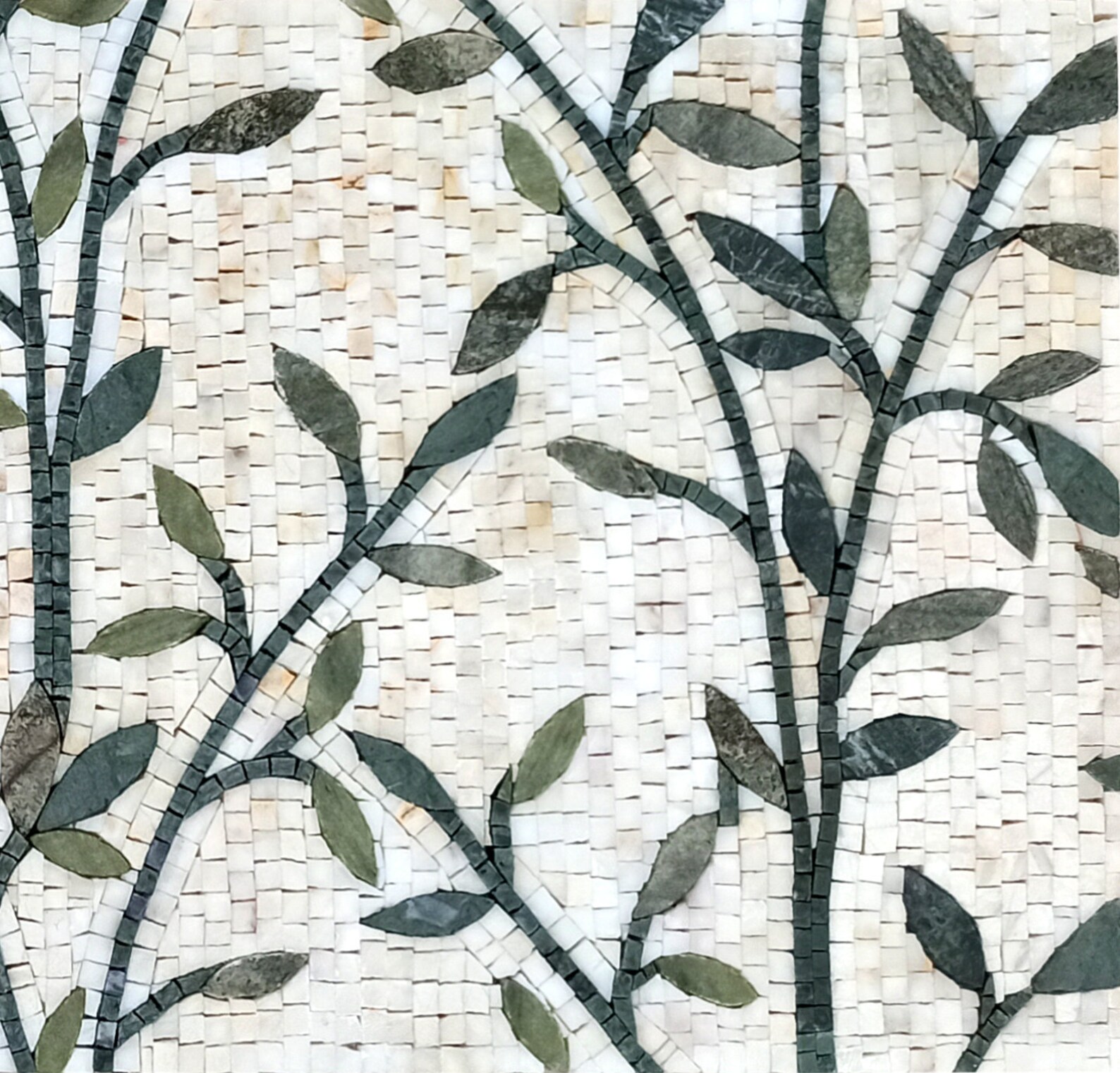 Handmade Marble Mosaic Art: Floral Leaves Wall Decor (56” X 18") - Etsy
