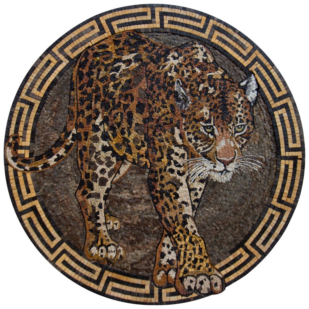 TIGER MOSAIC TILES | Jungle Animal Mosaic Tiles for Living Room Walls ...