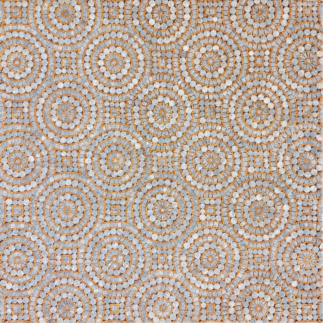 CIRCLE PATTERN TILES |mosaic Marble Tiles for Living Room | Mosaic Tile ...