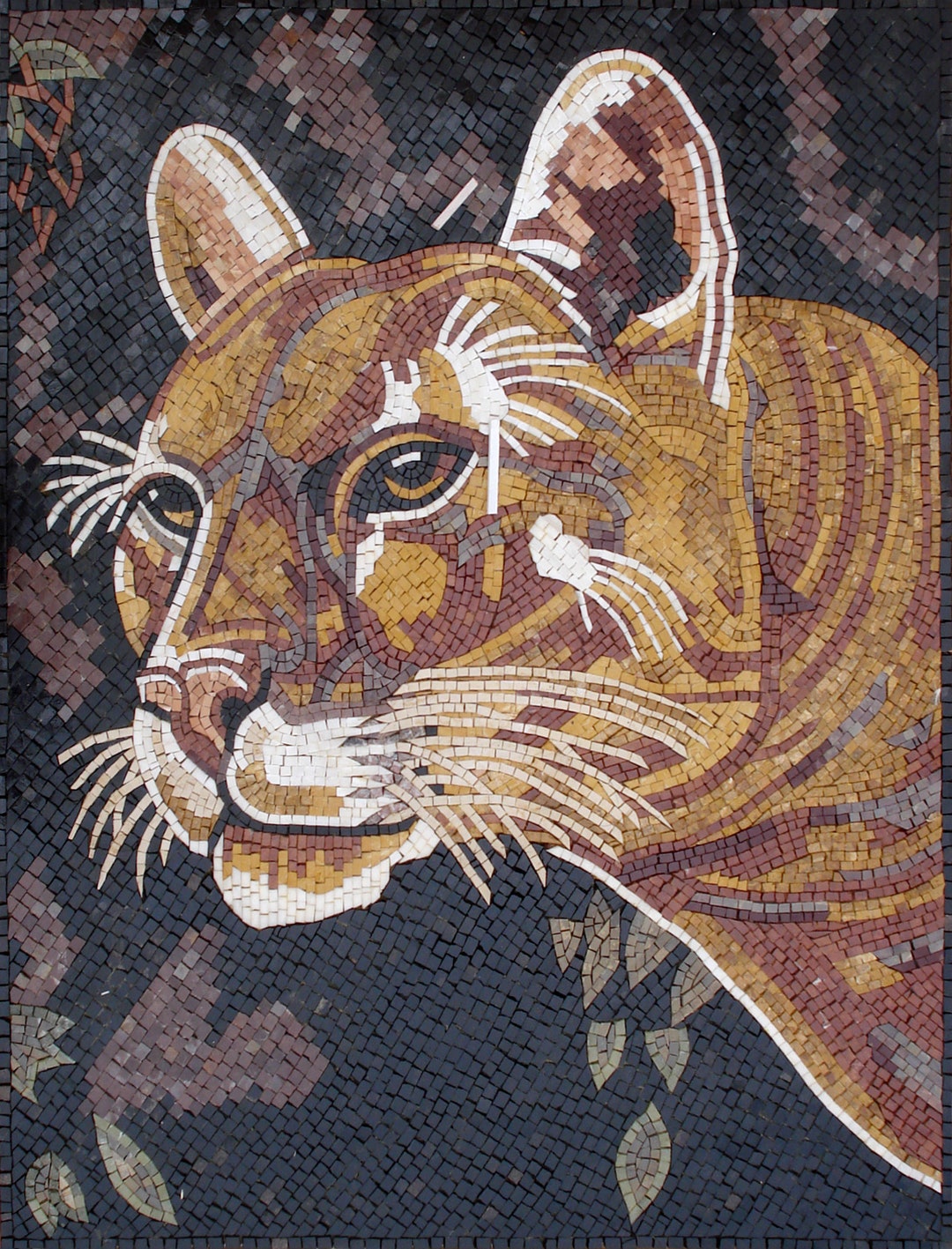 Handmade Cheetah Mosaic Tile Art: Wild Jungle Decor (36" X 28") - Etsy