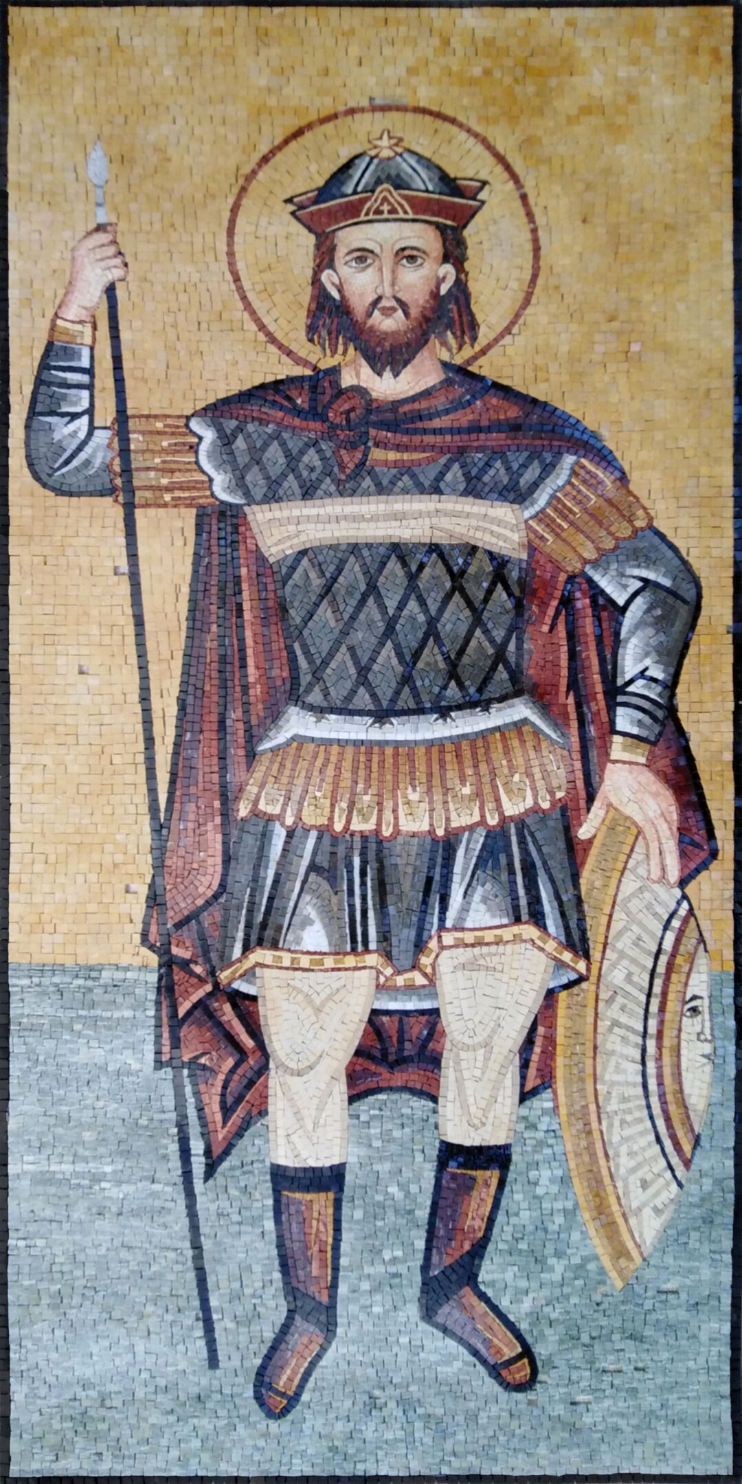 RELIGIOUS MOSAIC BACKSPLASH | Christ Soldiers Mosaic Art Tiles for ...