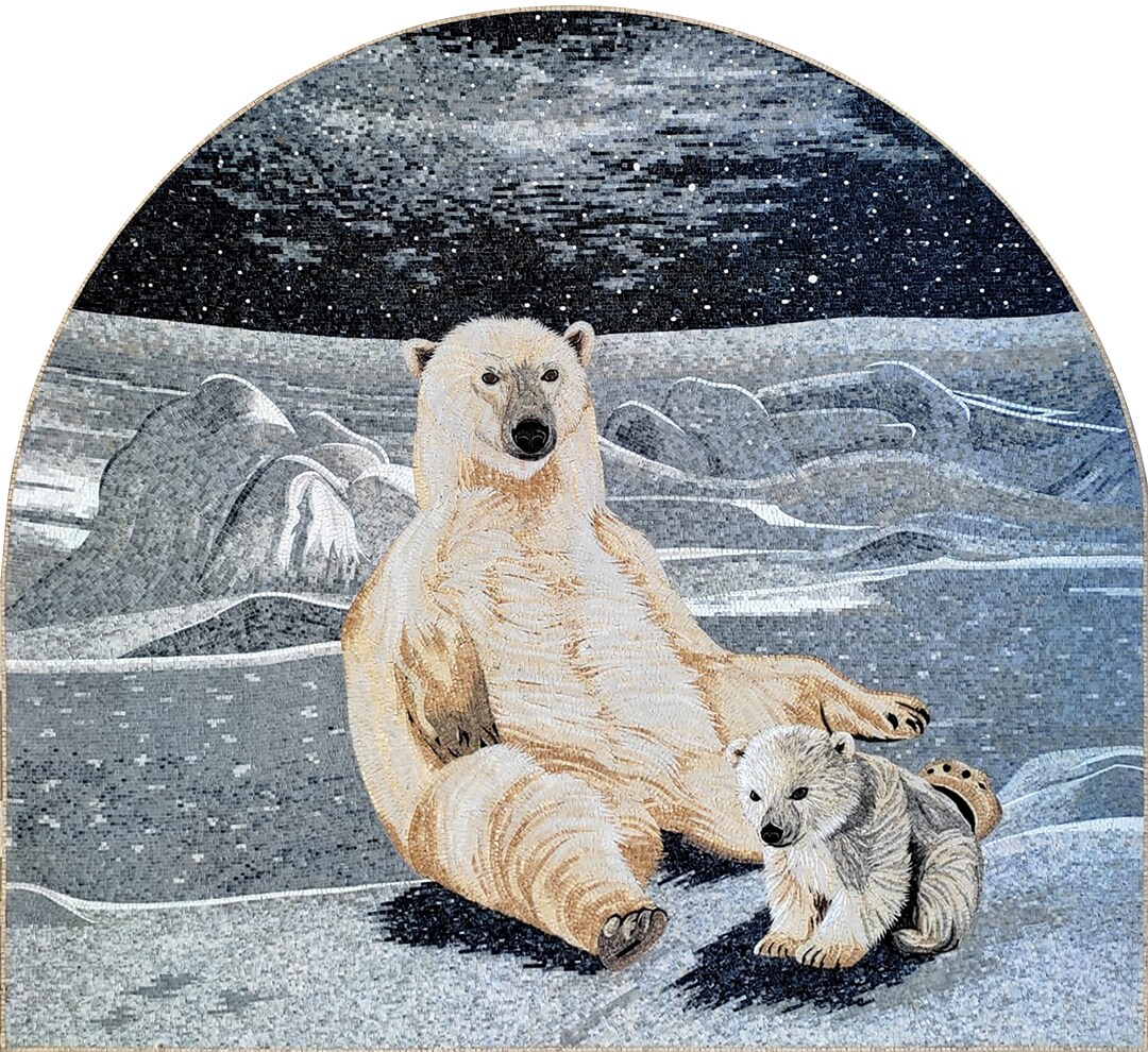 POLAR BEAR TILES |wild Animal Tiles for Living Room Walls | Polar Bear ...