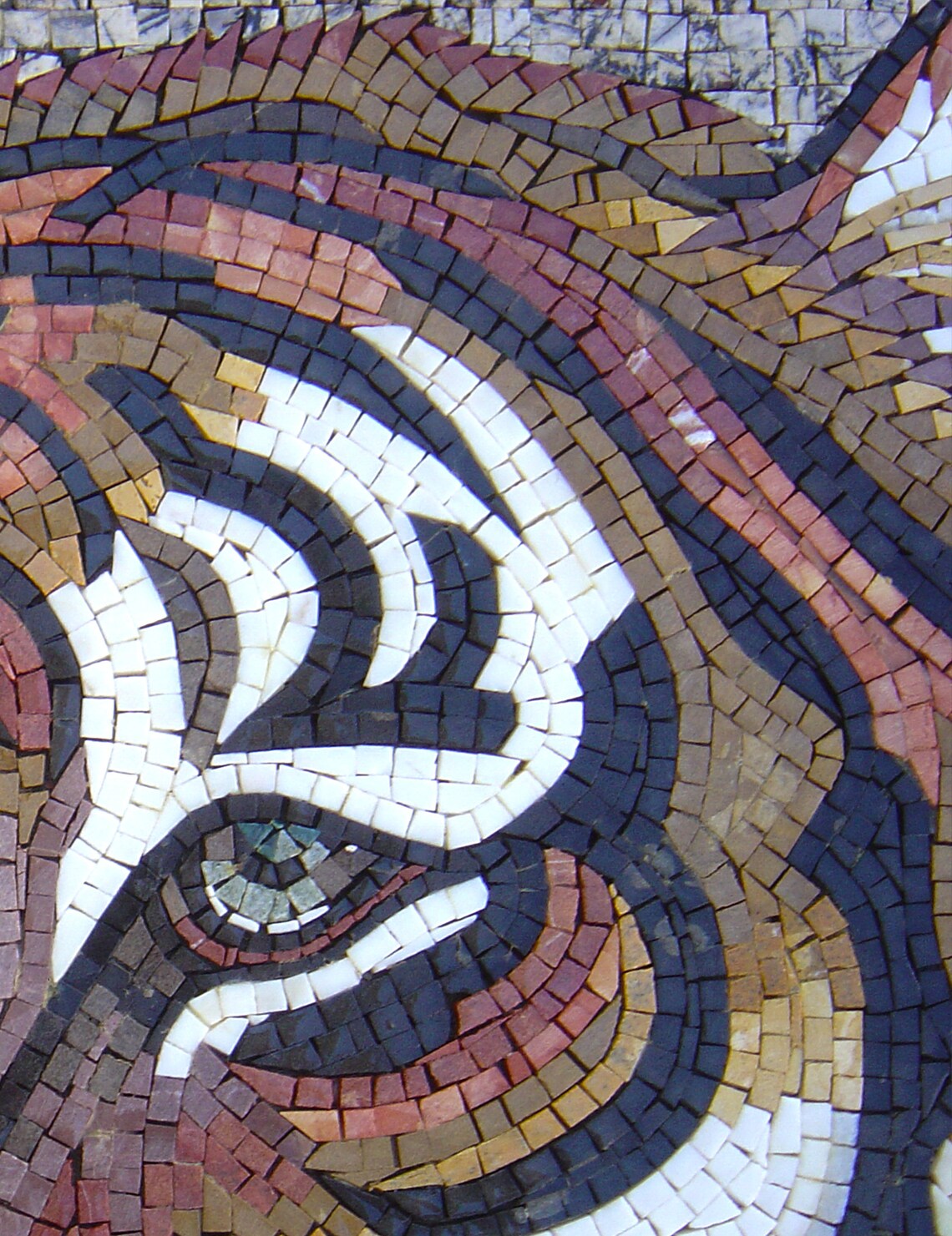 Handcrafted Tiger Portrait Mosaic Art Tile - Etsy