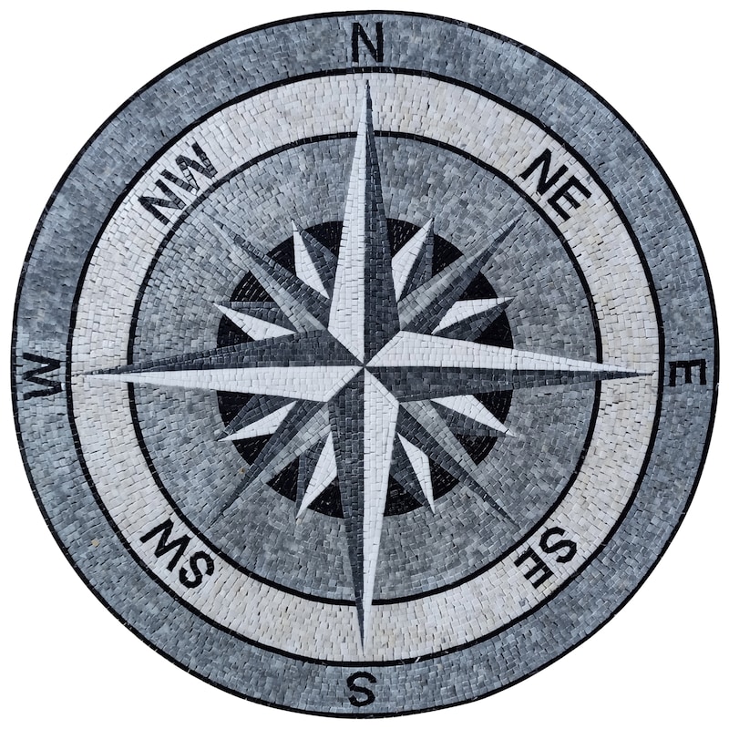 Compass Rose Floor Tile - Etsy
