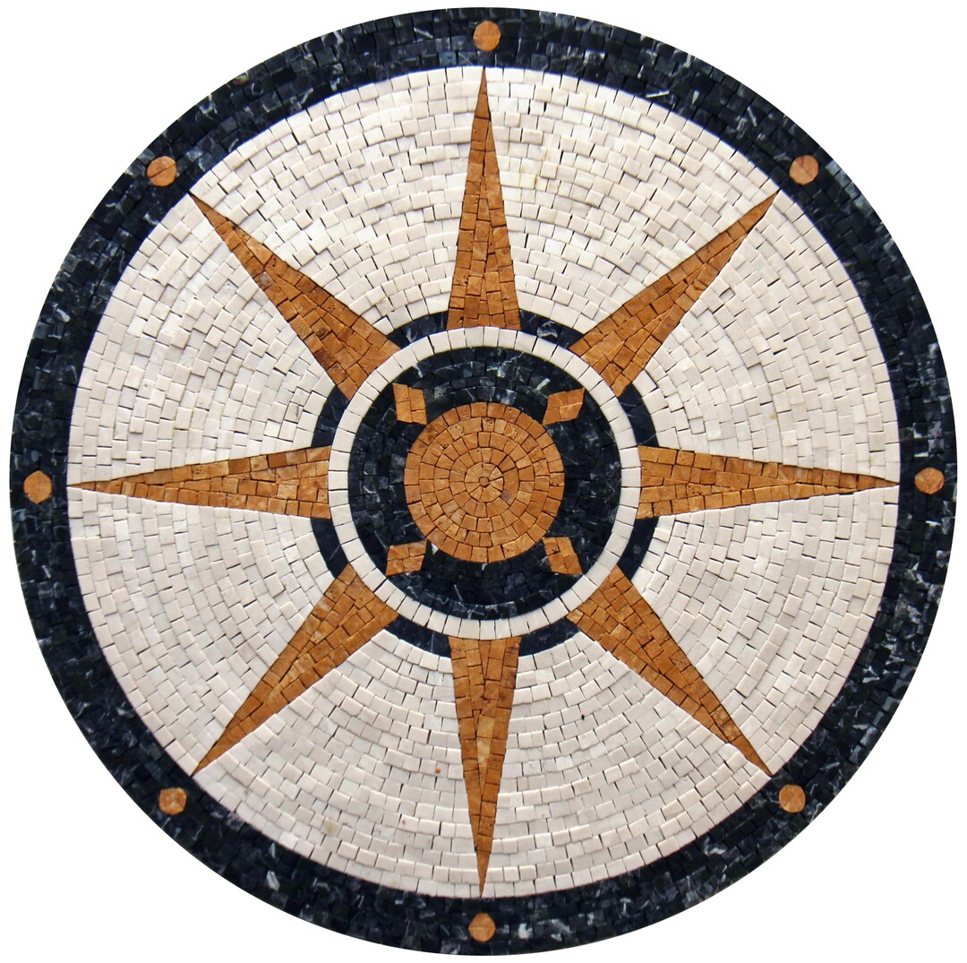 MOSAIC ART BACKSPLASH| Geometrical Square Floral Pattern Tiles for ...