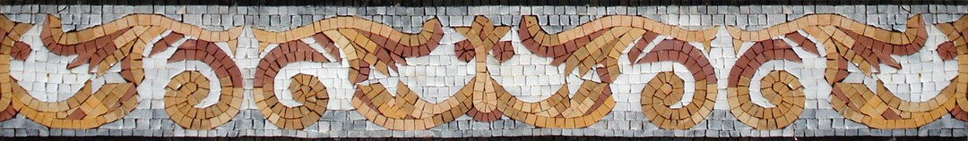 6 Handmade Pattern Marble Mosaic Border Design Art Tile Décor - Etsy