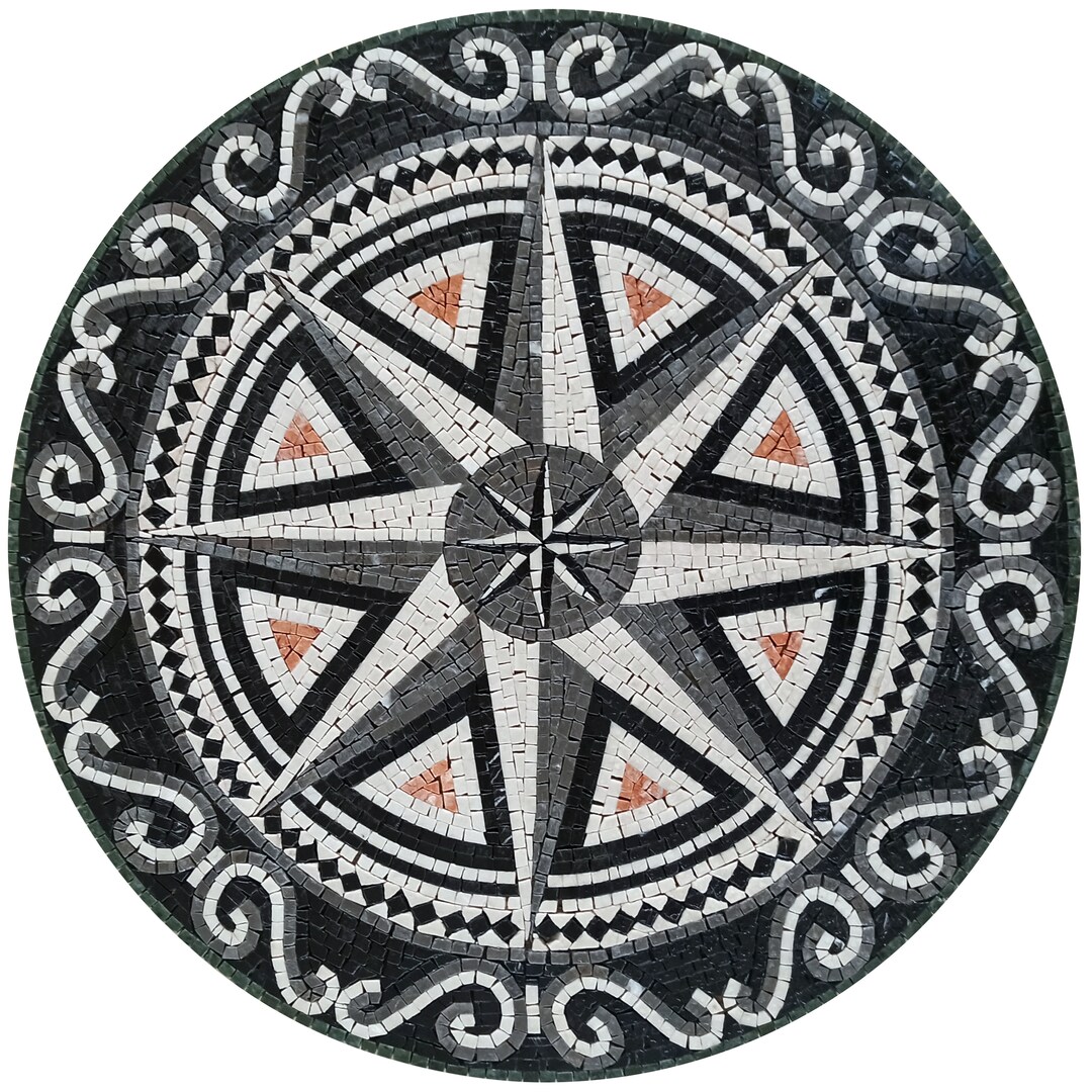 Discover Unique Handmade Compass Bathroom Tile Ideas and Pool Tile ...