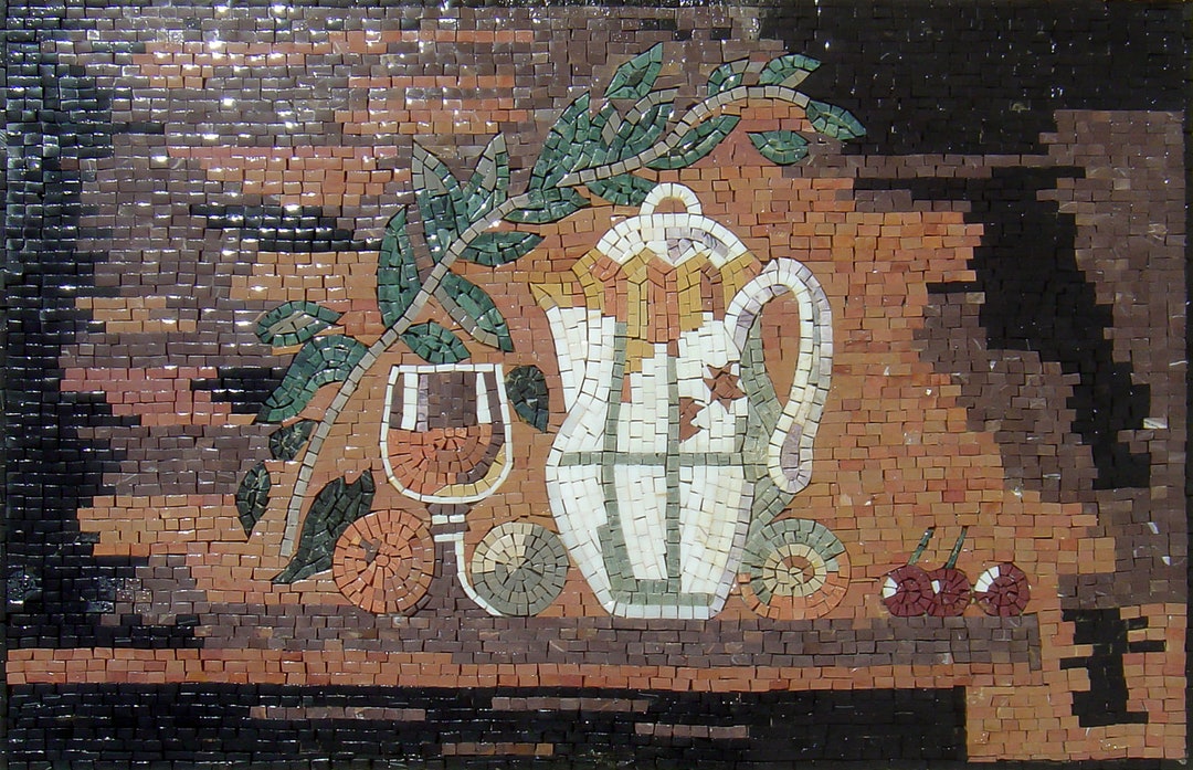 KITCHEN BACKSPLASH Backsplash Marble Mosaic Tile Wall Art Kitchen Décor ...