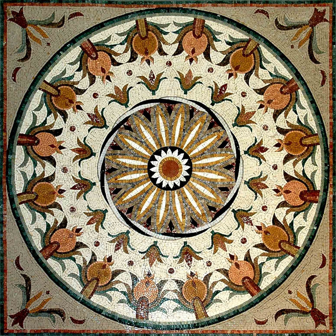 40 Handmade Marble Mosaic Square Floor Interior Home - Etsy