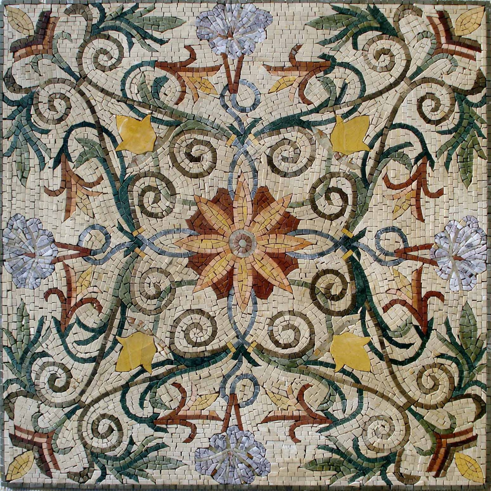 32 Handmade Marble Mosaic Square Floor Interior Home | Etsy