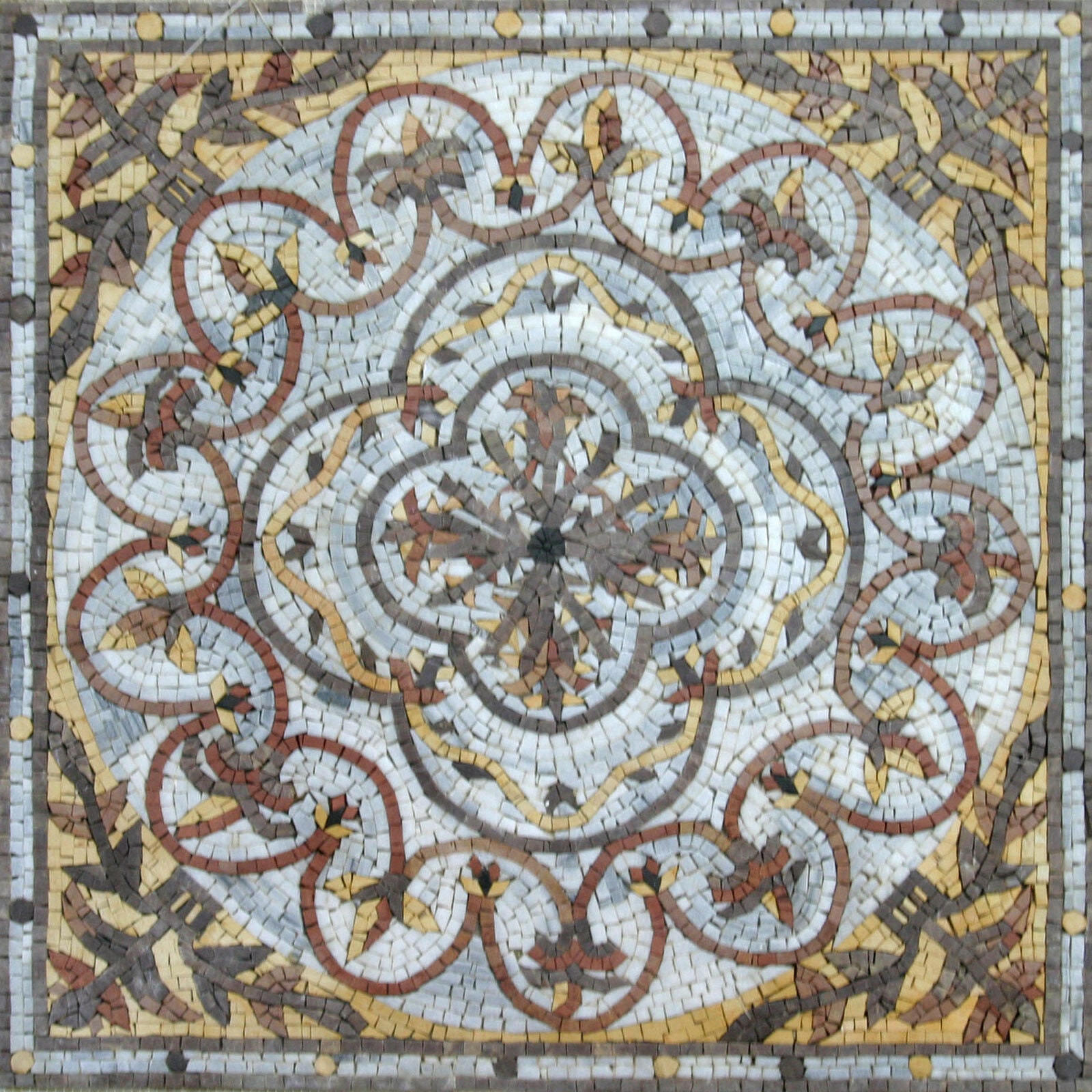 40 Handmade Marble Mosaic Square Floor Interior Home Décor Art Tile ...