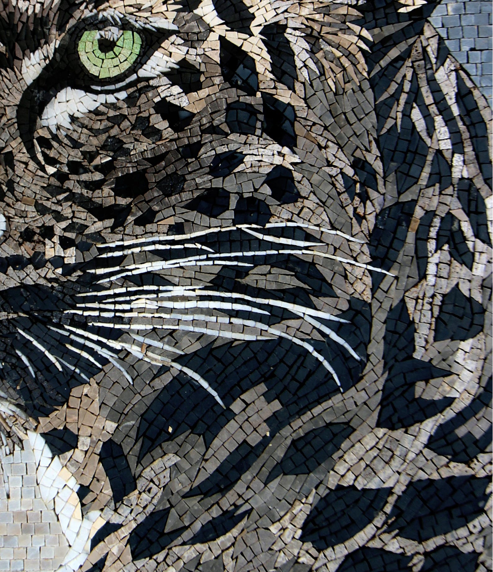 Handmade Cheetah Marble Mosaic Wall Art: Wild Cat Mural Decor - Etsy