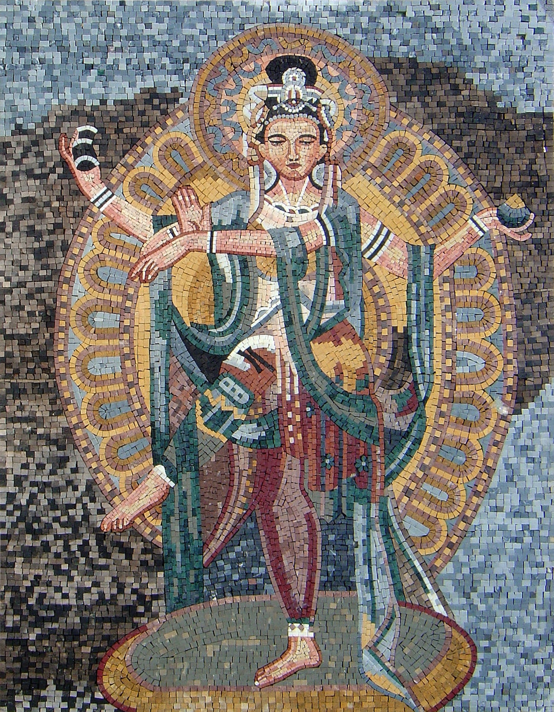 HINDU MOSAIC MURALS |hindu Goddess Mosaic Murals Reproduction Tiles for ...