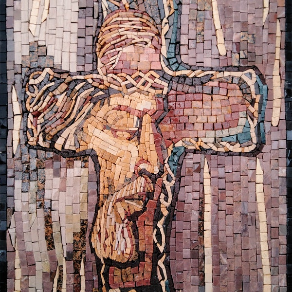Mosaic Cross Wall Art - Etsy
