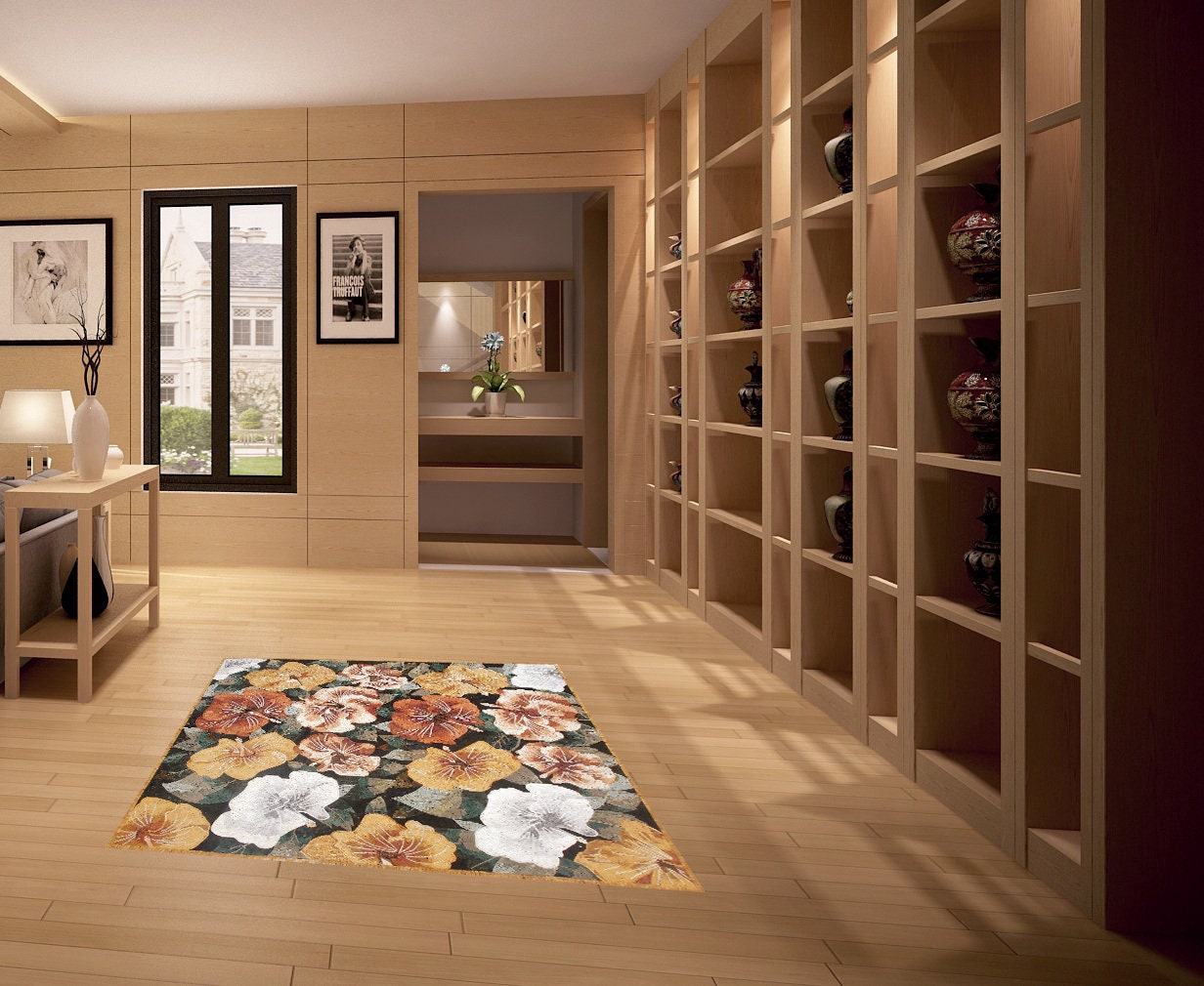 Handcrafted Flower Marble Mosaic Rug Carpet Flooring Art Tile - Etsy