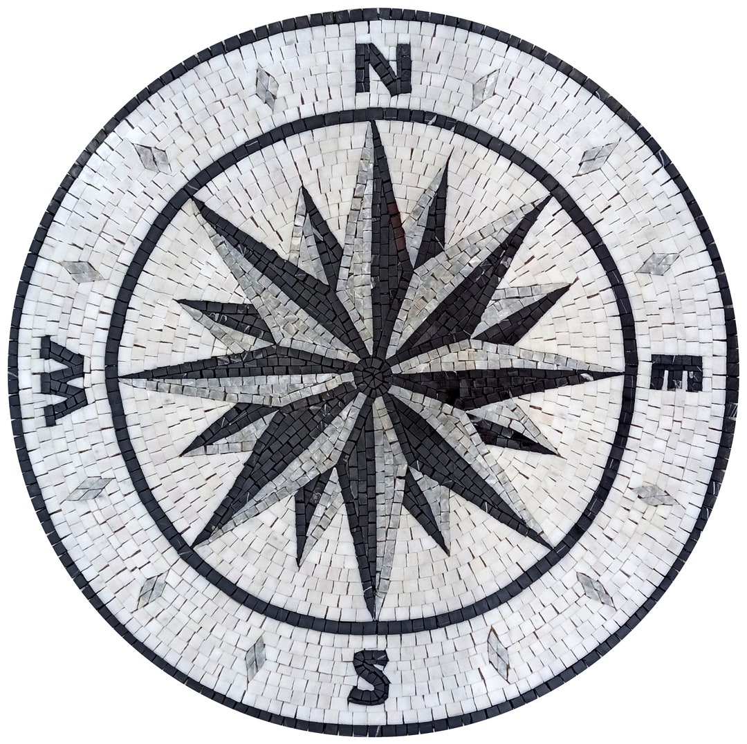 32 Handmade Compass Bathroom Tile Ideas Pool Tile - Etsy