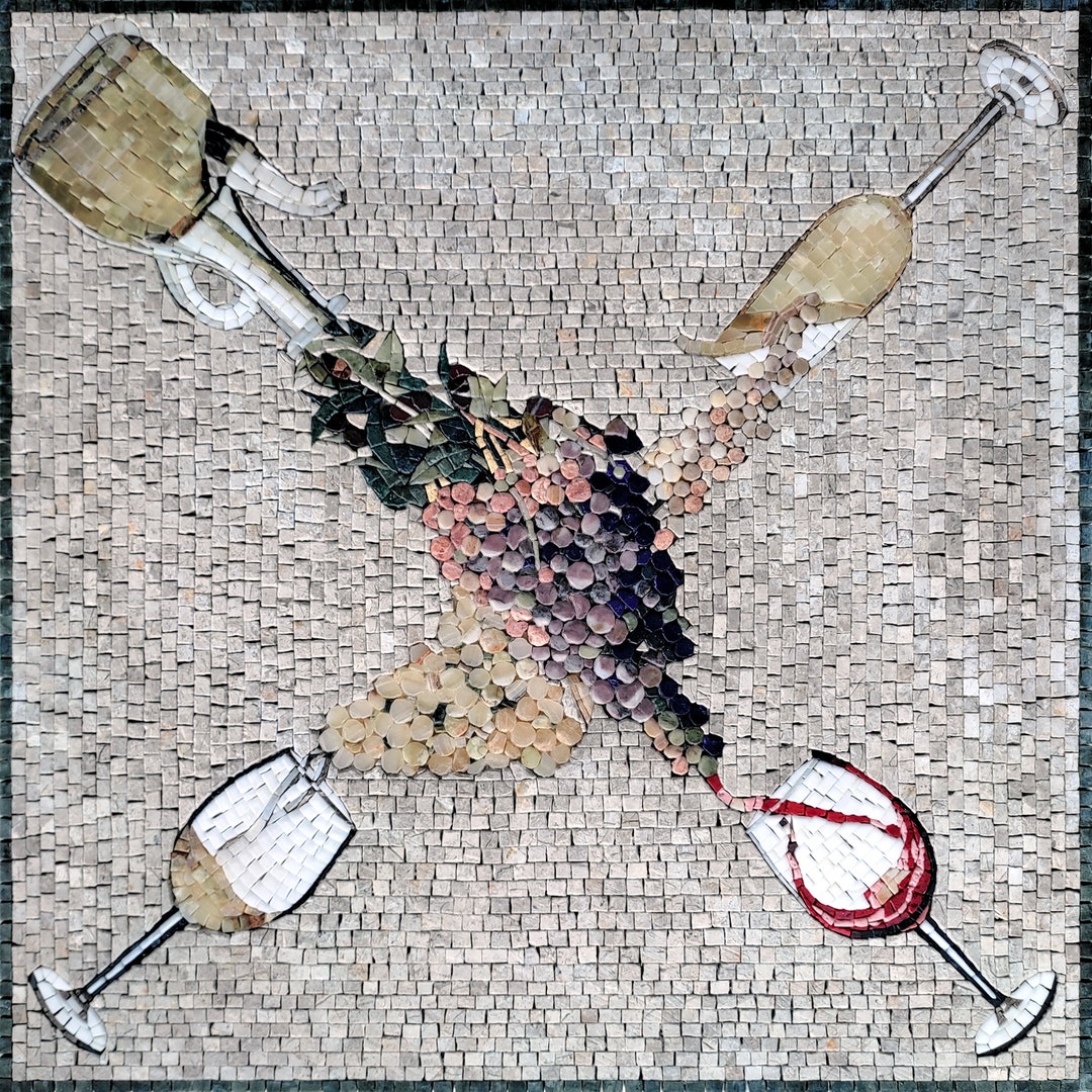 CHAMPAGNE WINE MOSAIC Tiles | Party Club, Kitchen Wall Backsplash ...