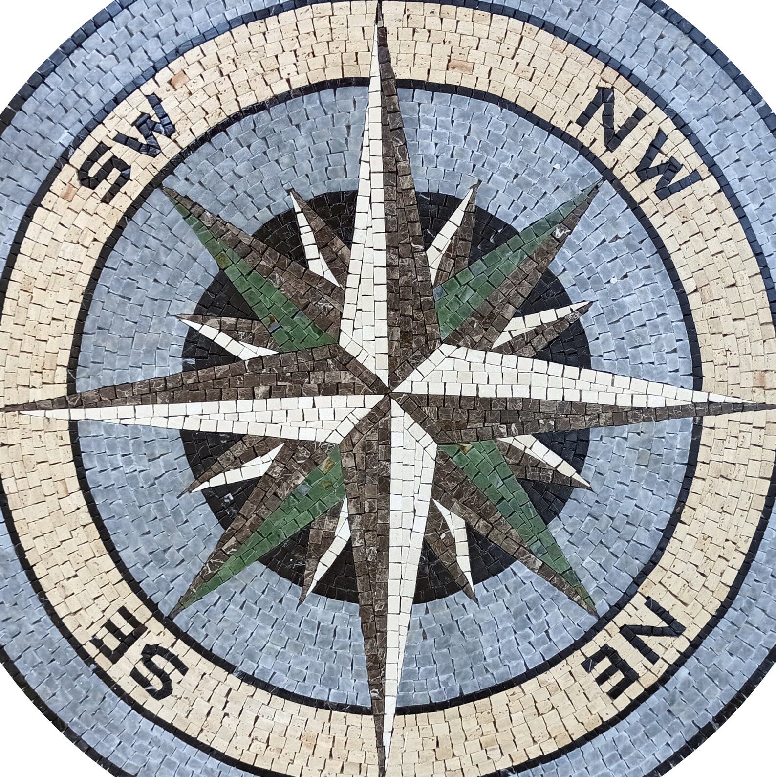 Handmade Compass Bathroom Tile Ideas Pool Tile Medallion - Etsy