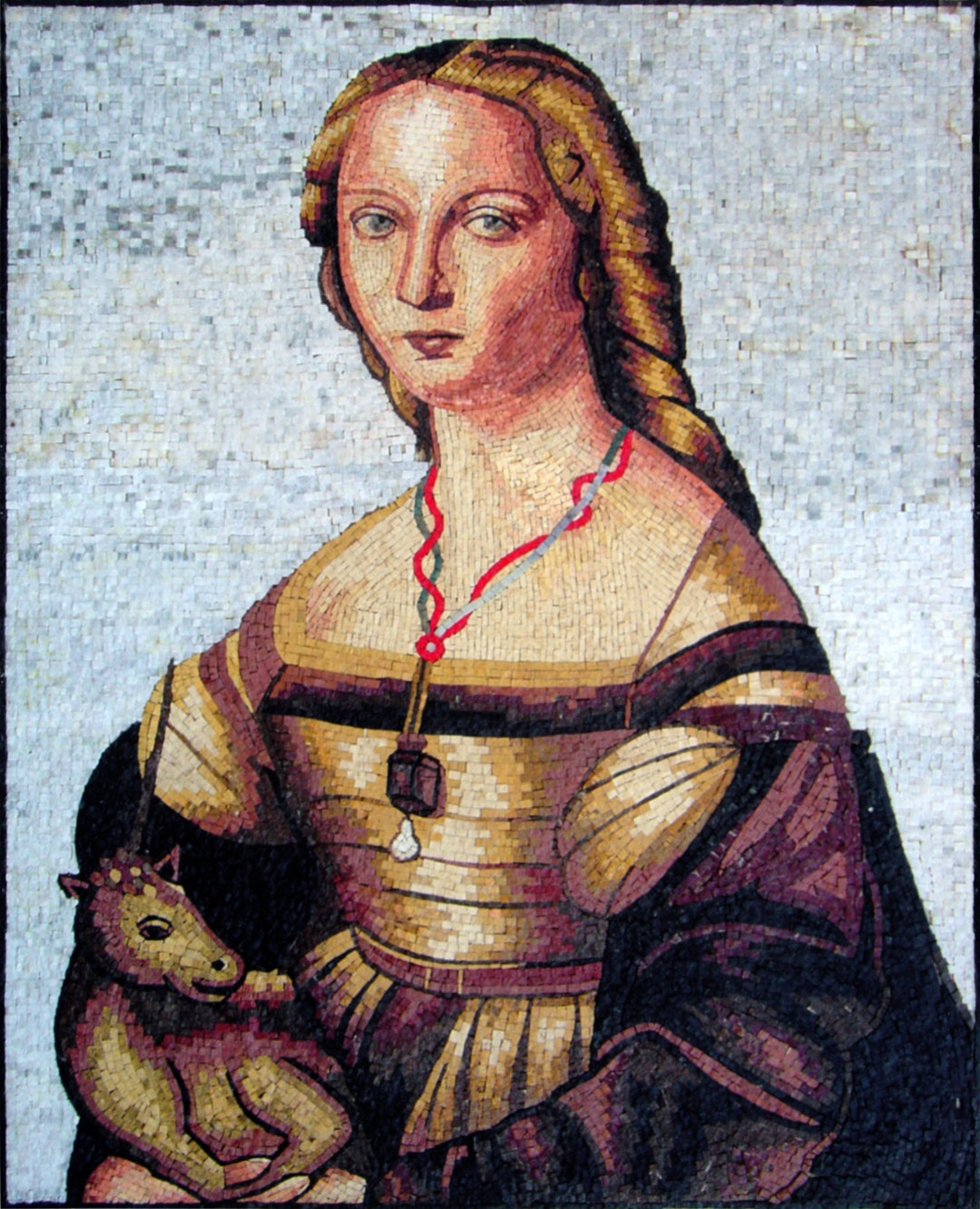 RAPHAEL MOSAIC MURALS | Young Raphael Woman With Baby Unicorn ...