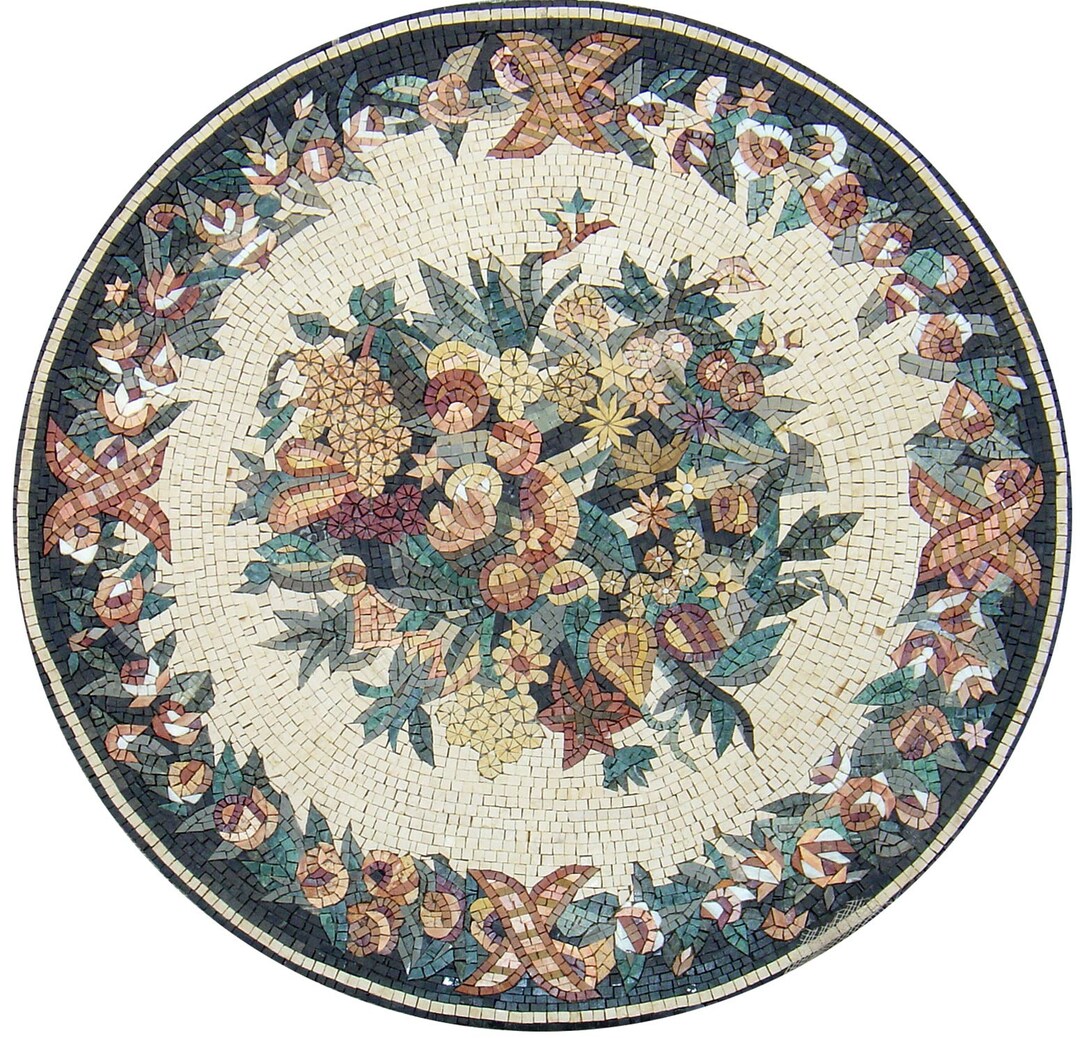 Ethereal Radiance - 40-inch Handmade Colorful Decorative Medallion ...