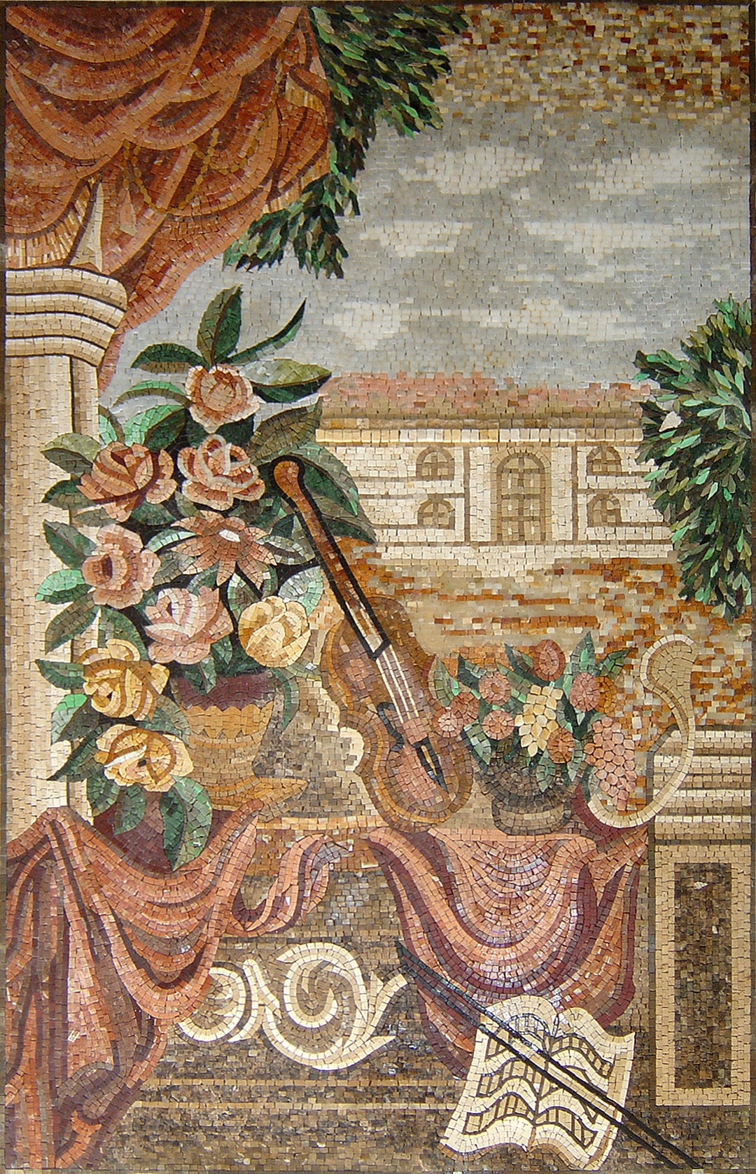 VIOLIN MOSAIC TILES |violin Artwork Tiles for Music Lover Room Walls ...