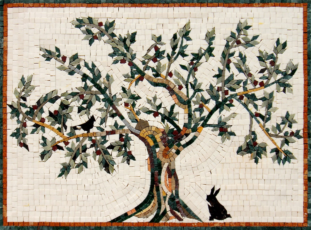 OLIVE TREE MOSAIC - Backsplash Marble Mosaic Tiles. Customization ...