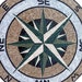 MOSAIC MEDALLION Compass Rose Nautical Marble Mosaic Medallion Flooring ...