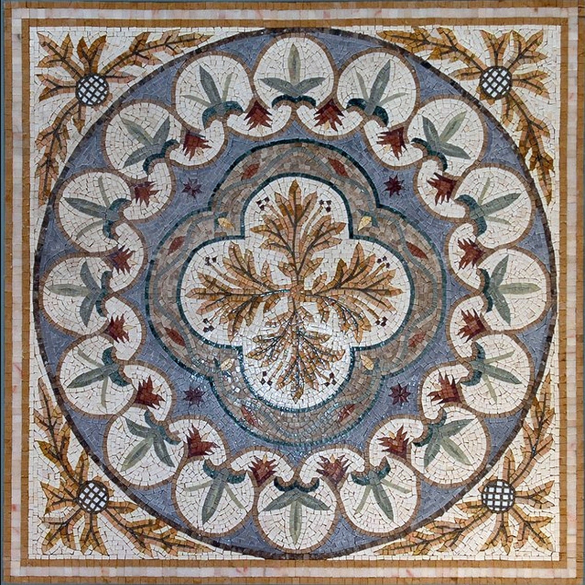 40 Handmade Marble Mosaic Square Floor Interior Home - Etsy