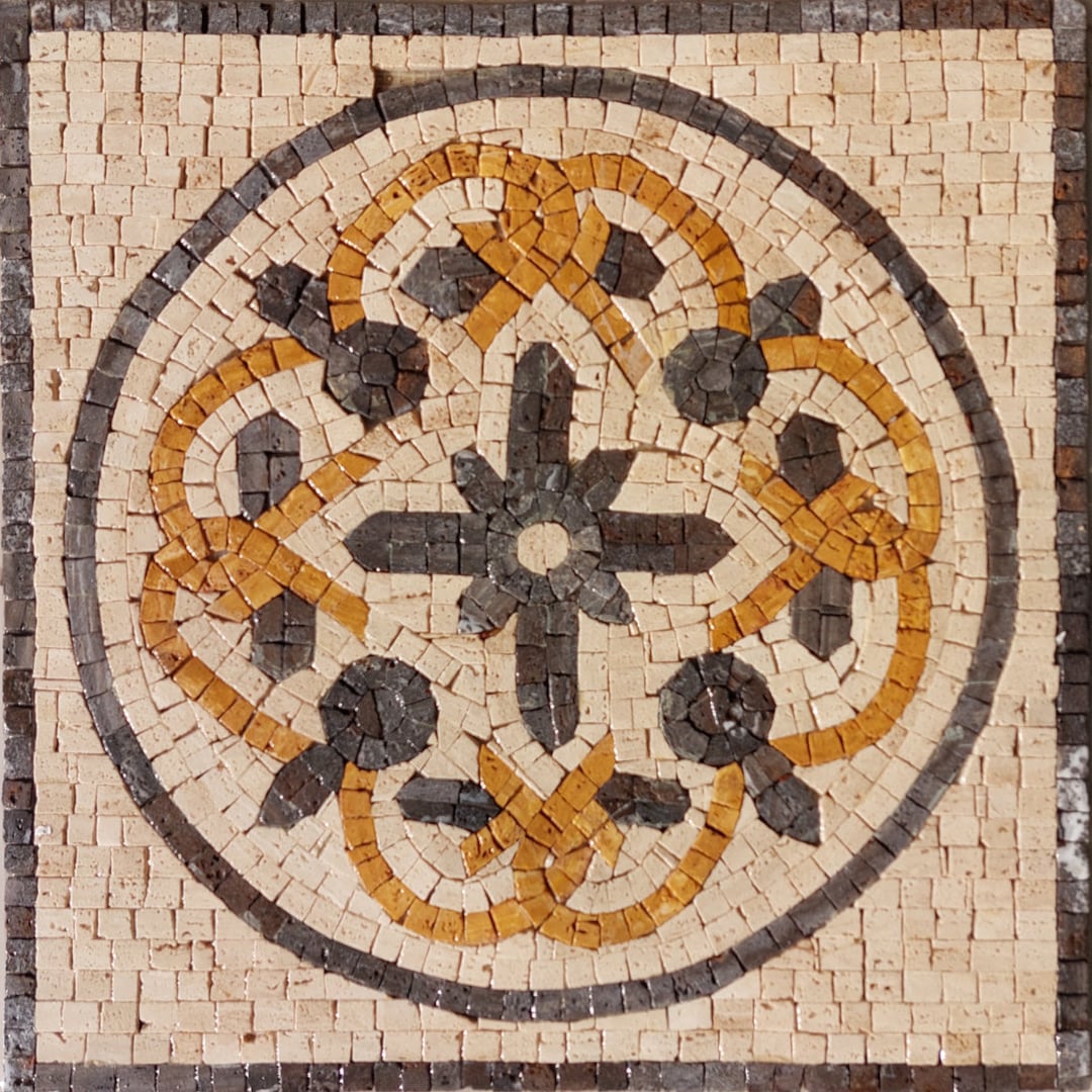 GEOMETRICAL PATTERN TILES | Square Mosaic Tiles for New Home Hallway ...