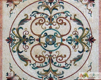 40 Handmade Marble Mosaic Square Floor Interior Home Décor Art Tile ...