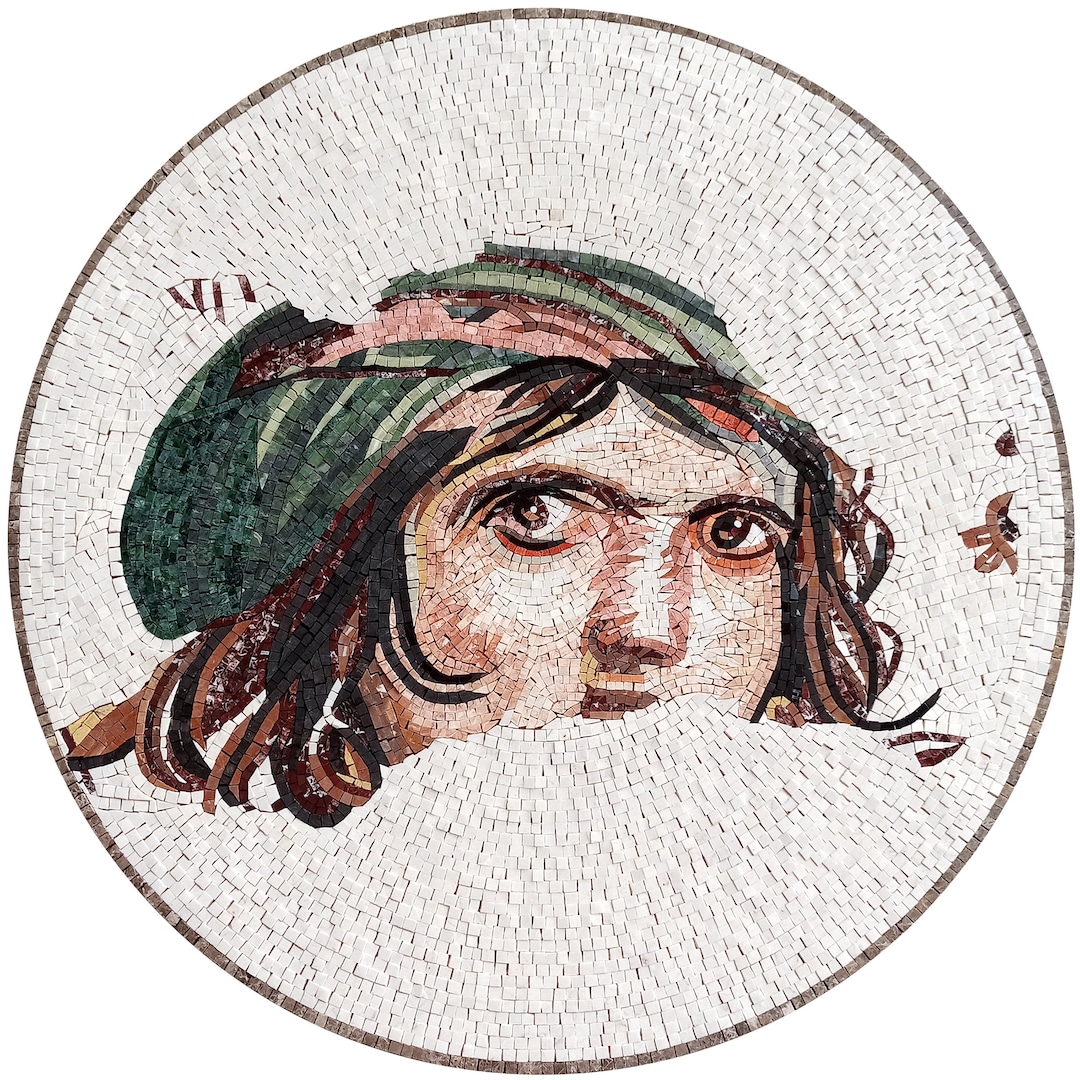 Reproduction of Ancient gypsy Girl of Zeugma Marble Mosaic Wall Art - Etsy