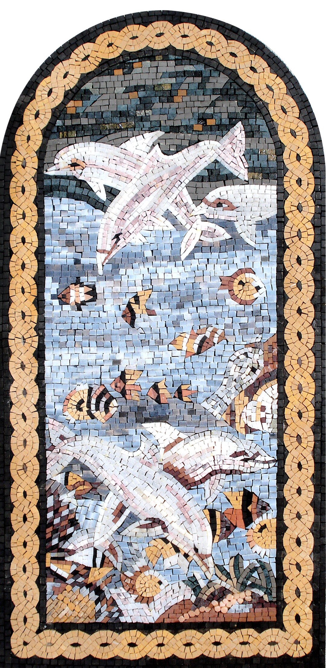 DOLPHIN ART TILES | Fish Mosaic Tiles for New Home Kitchen and House ...