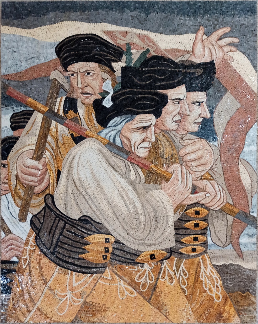 SOLDIERS MOSAIC TILES | Colonial Soldiers Reproduction Mosaic Art Tiles ...