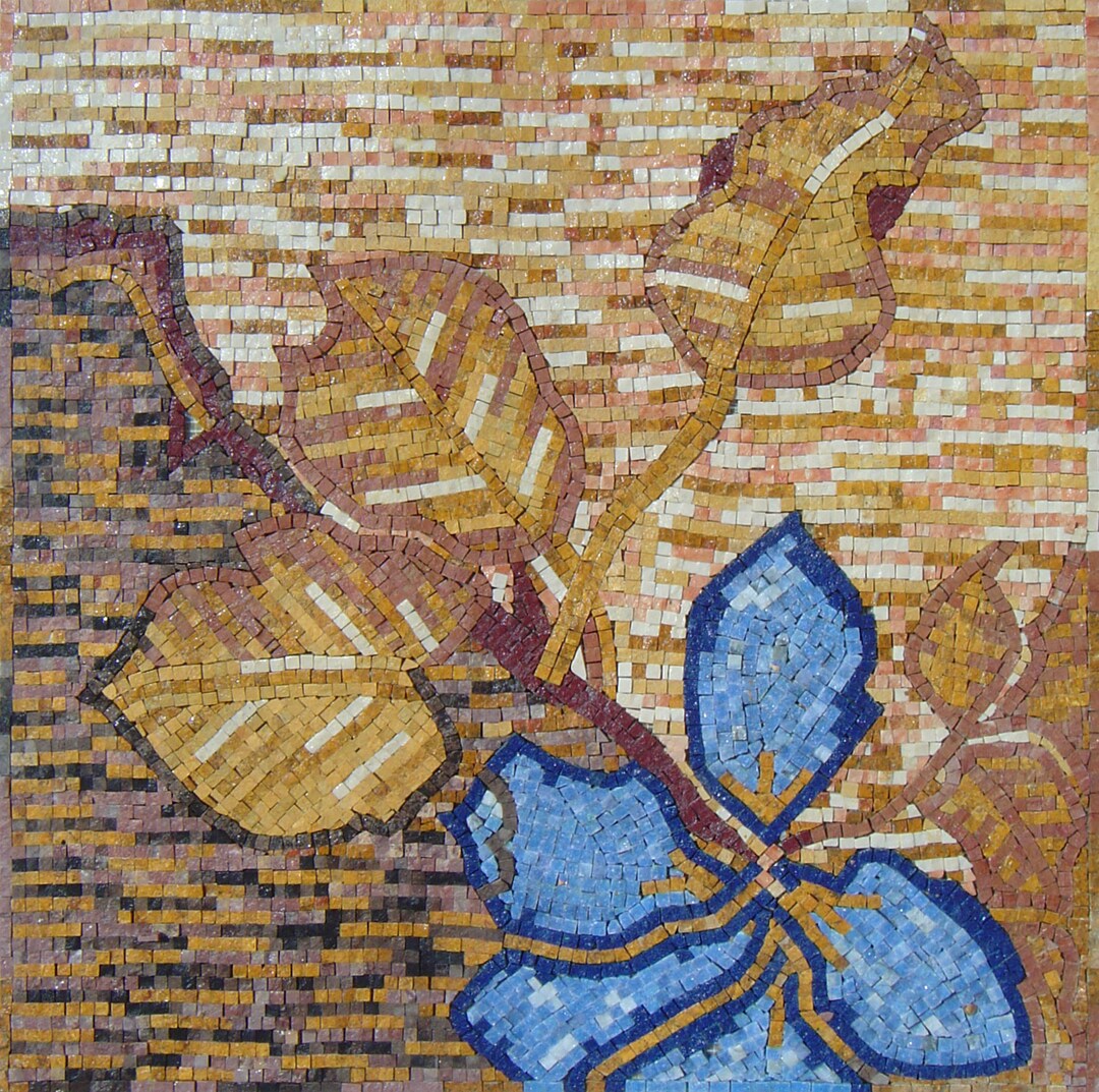 ABSTRACT LEAVES BACKSPLASH Tiles| Botanical Natural Mosaic Marble Tiles ...