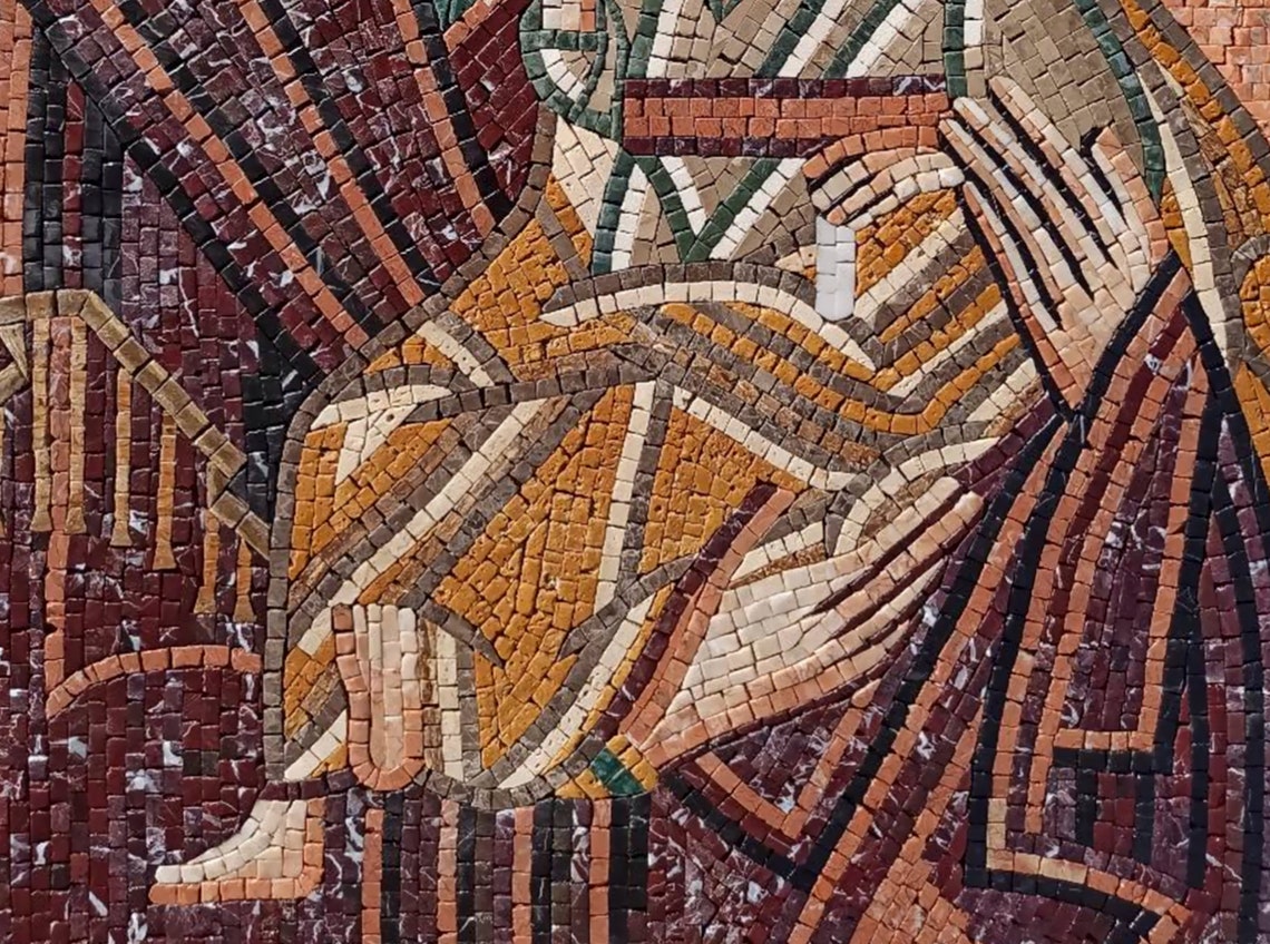 Handmade Angel Mosaic Tile Art: Religious Wall Decor (32” X 24”) - Etsy