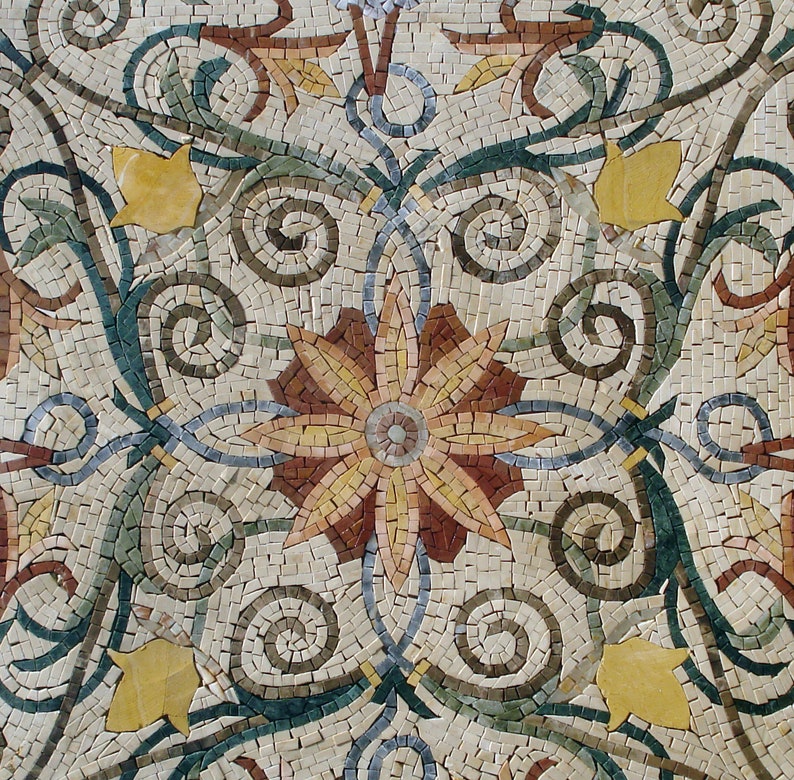 32 Handmade Marble Mosaic Square Floor Interior Home | Etsy