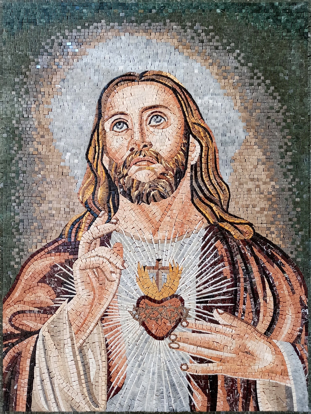 RELIGIOUS MOSAIC TILES | Jesus Mosaic Art Tiles for Christians | Christ ...