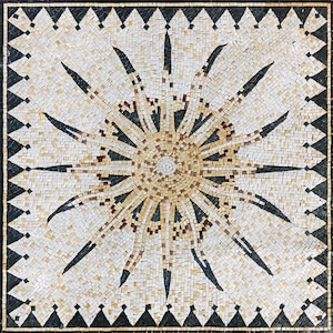 CALESTIAL SUN BACKSPLASH | Square Sun Artwork Mosaic Tiles for New Home ...