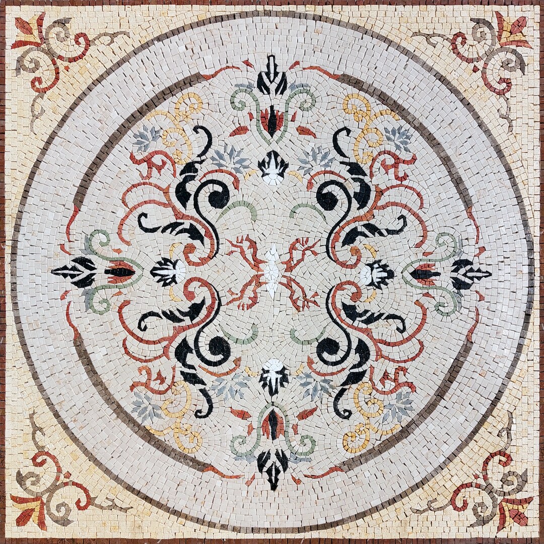 GEOMETRICAL PATTERN TILES |layered Mosaic Marble Tiles for Living Room ...