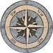 Maritime Majesty Compass Rose Nautical Marble Mosaic Medallion Flooring ...