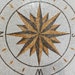 Handmade Compass Rose Mosaic Tile: Nautical Stone Art (32x32) - Etsy