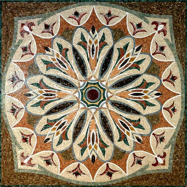 40 Handmade Marble Mosaic Square Floor Interior Home - Etsy