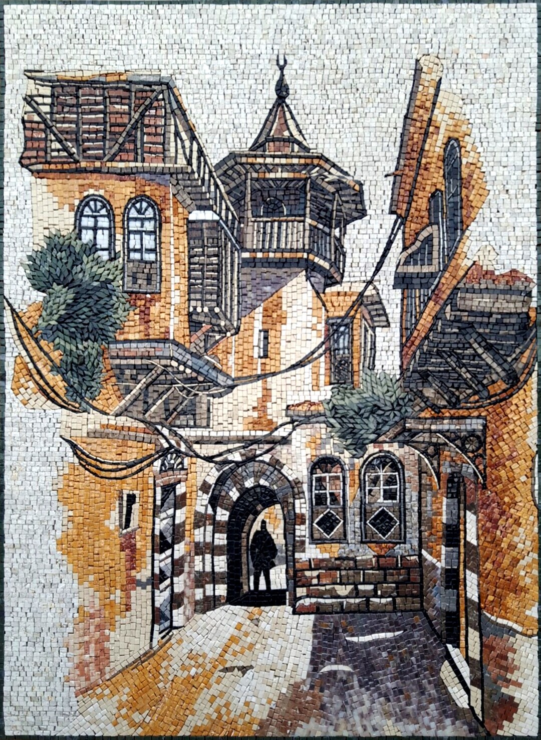 OLD CITY ARTWORK Mural Wall Art Old Damascus Alleyway Mural Art ...