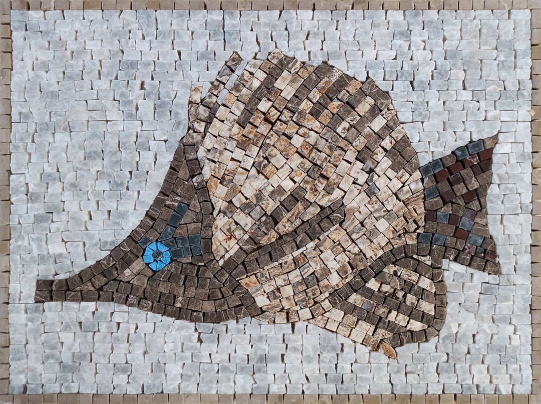 Handmade Fish Mosaic Tile Art: Marble Kitchen Backsplash (16" X 12") - Etsy