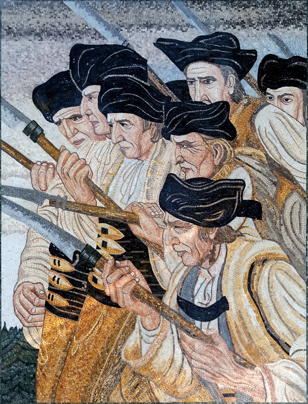 SOLDIERS MOSAIC TILES | Colonial War Soldiers Reproduction Mosaic Art ...