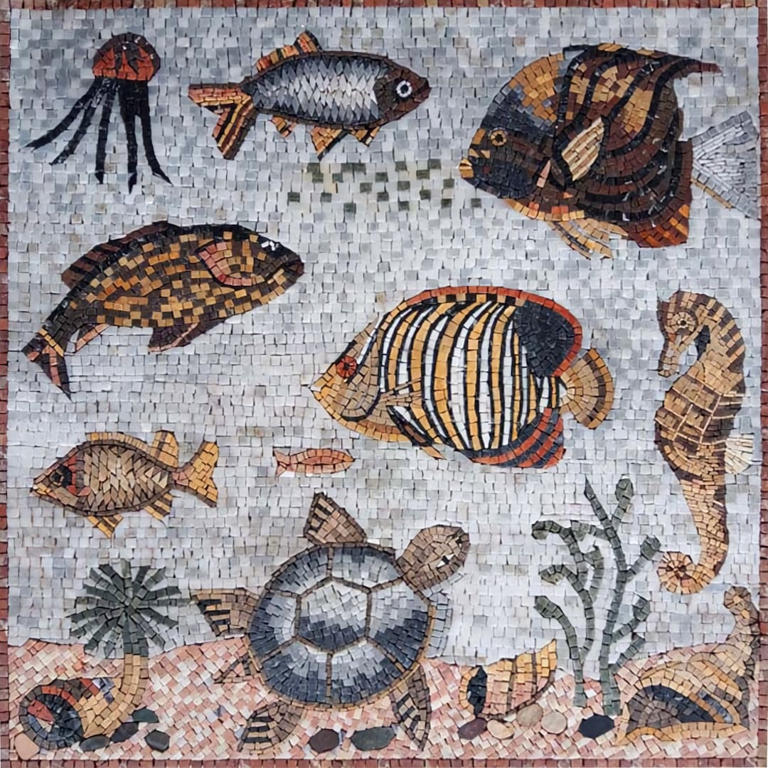 SEA ANIMAL BACKSPLASH | Marine Life Tiles for House Warming | Seahorse ...